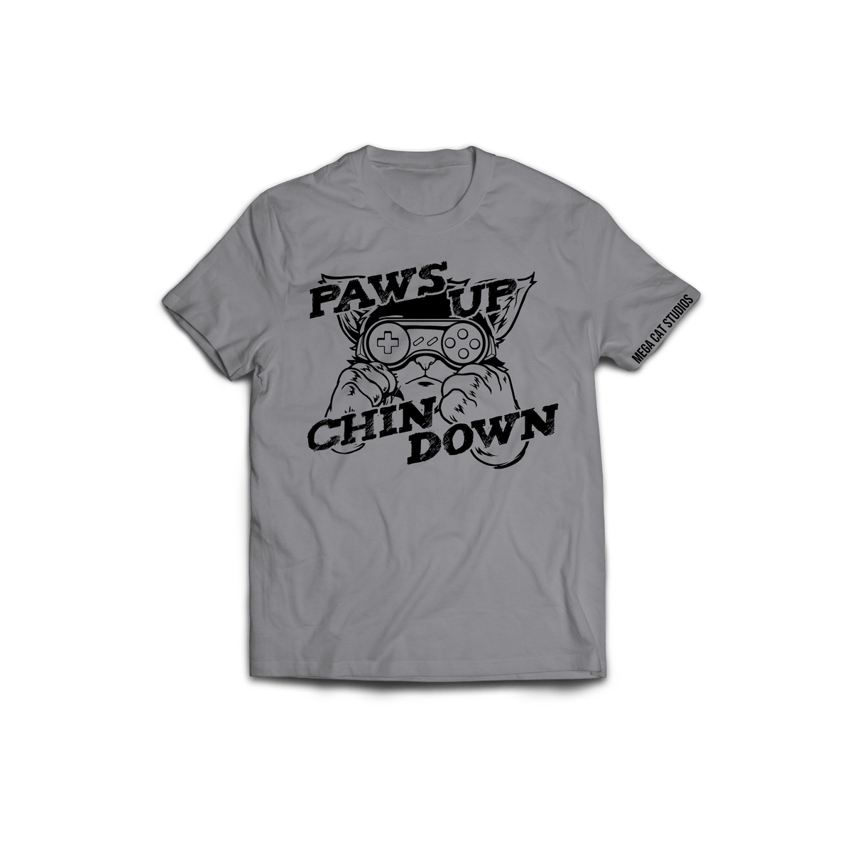 Paws Up, Chin Down Soft-Fit Tee – Mega Cat Studios, Inc.